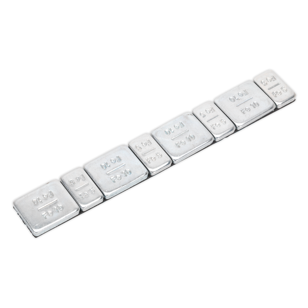 Zinc Plated Steel Adhesive Wheel Weight 5/10g Strip of 8 - Pack of 100 ...